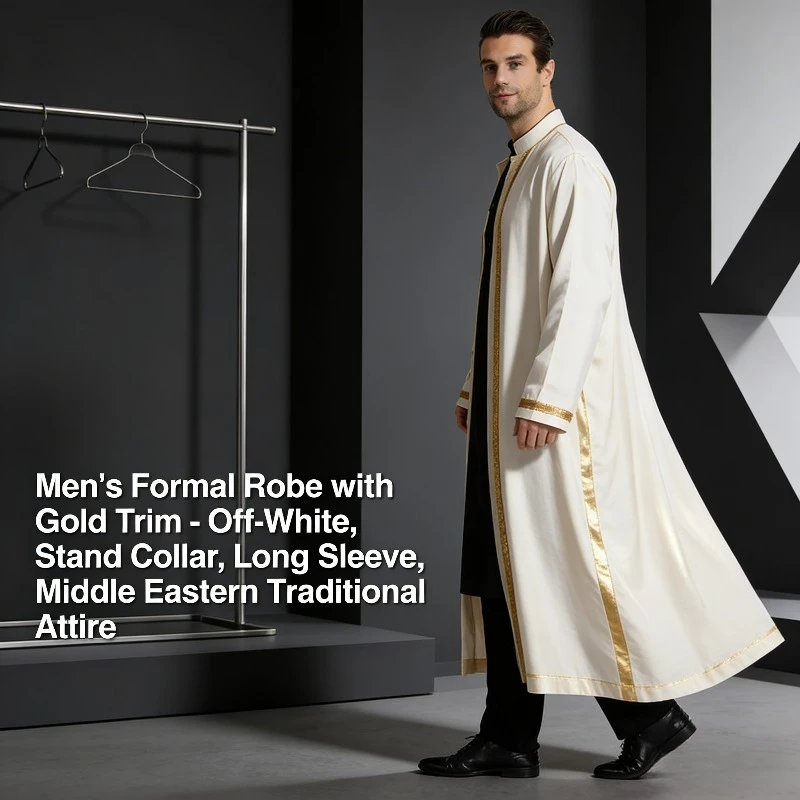 2026 Middle Eastern Men's Robe Arabic Men's Wear Outer Cover Fashion ...