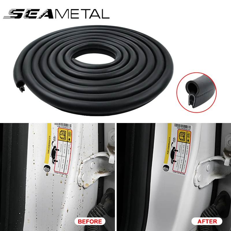Seametal U 타입 자동차 도어 엣지 가드 씰 스트립 고무 몰딩 스크래치 보호기 자동차 도어 보호용 씰링 스트립 2