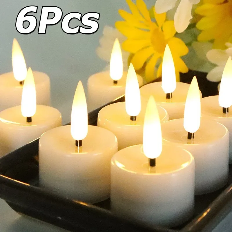 6-1Pcs-LED-Electronic-Candles-Light-Battery-Operated-Flameless ...