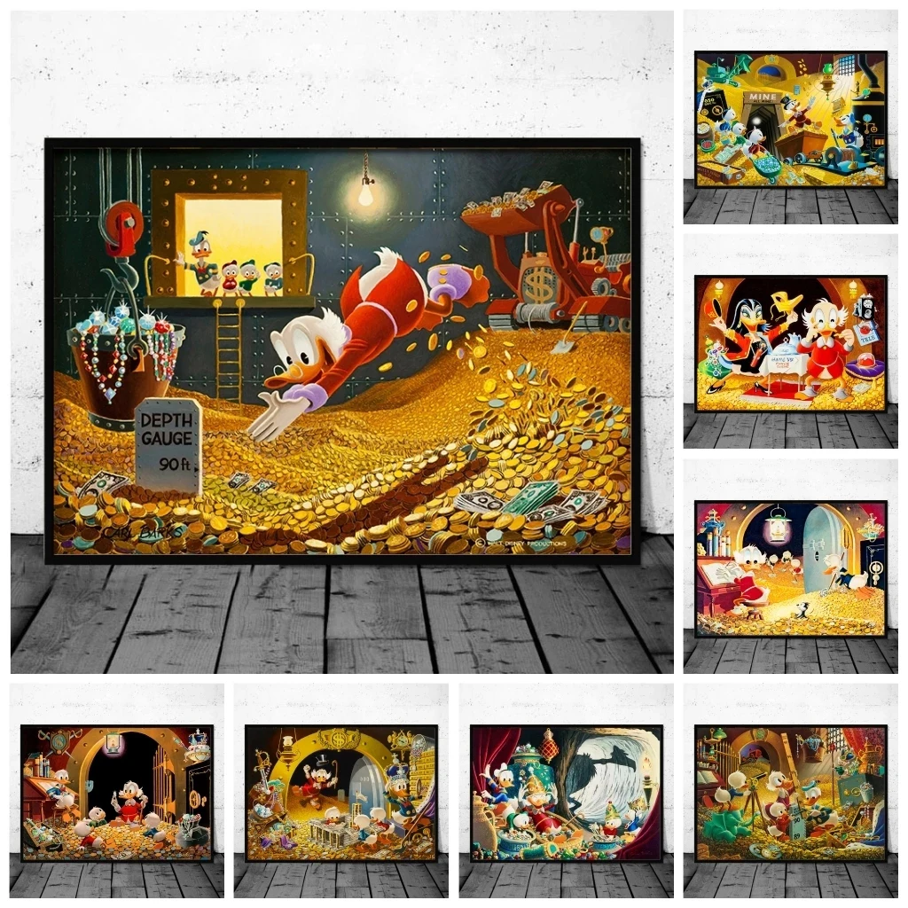 Disney Scrooge Mcduck 5D DIY Diamond Painting Mosaic Donald Duck Money ...