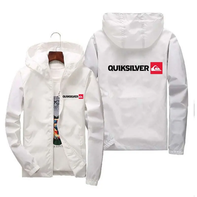 2023 Quicksilver Print Casual Hooded Man Thin Reflective Sunscreen ...