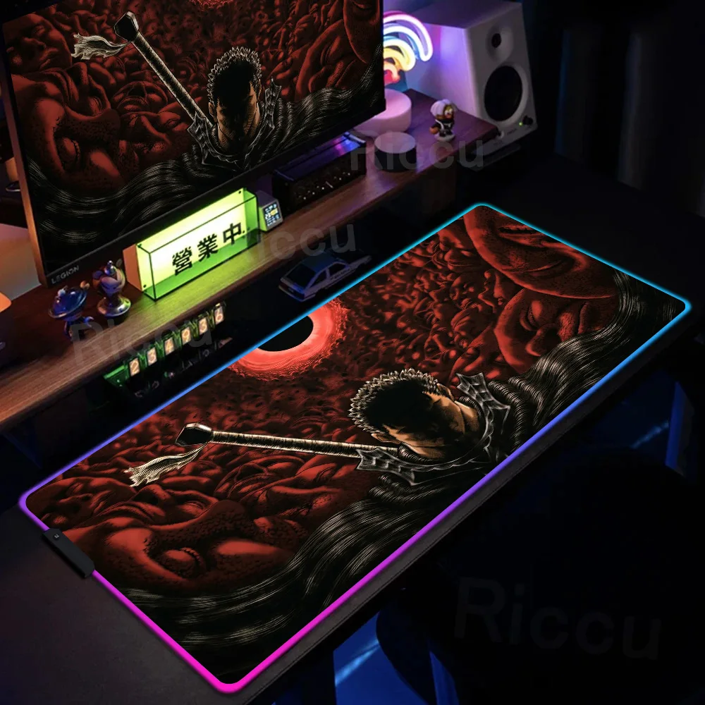RGB-Mouse-Pad-Anime-Berserk-Guts-Gaming-Accessories-Computer-Keyboard ...