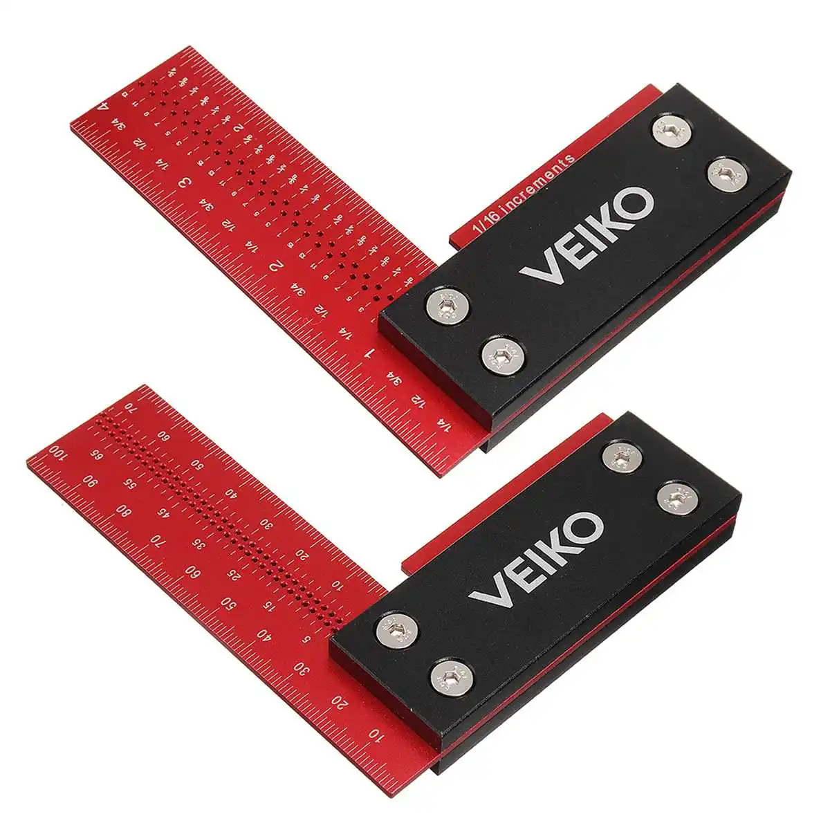 L-Shaped Hole Ruler Woodworking Ruler Aluminum Alloy Precision Square ...