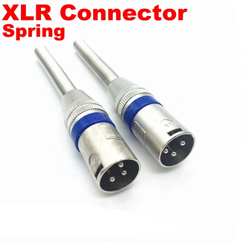 1PCS-XLR-Blue-spring-Male-Female-3-pin-KTV-microphone-special-audio ...