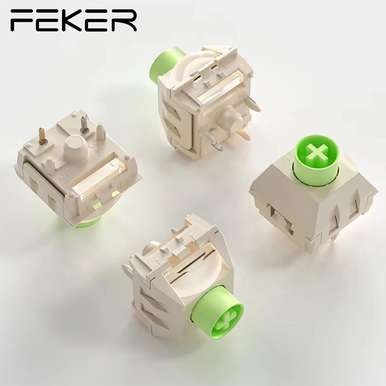 FEKER-Vanilla-Ice-Cream-Switches-Full-Pom-38g-Linear-Mechanical ...