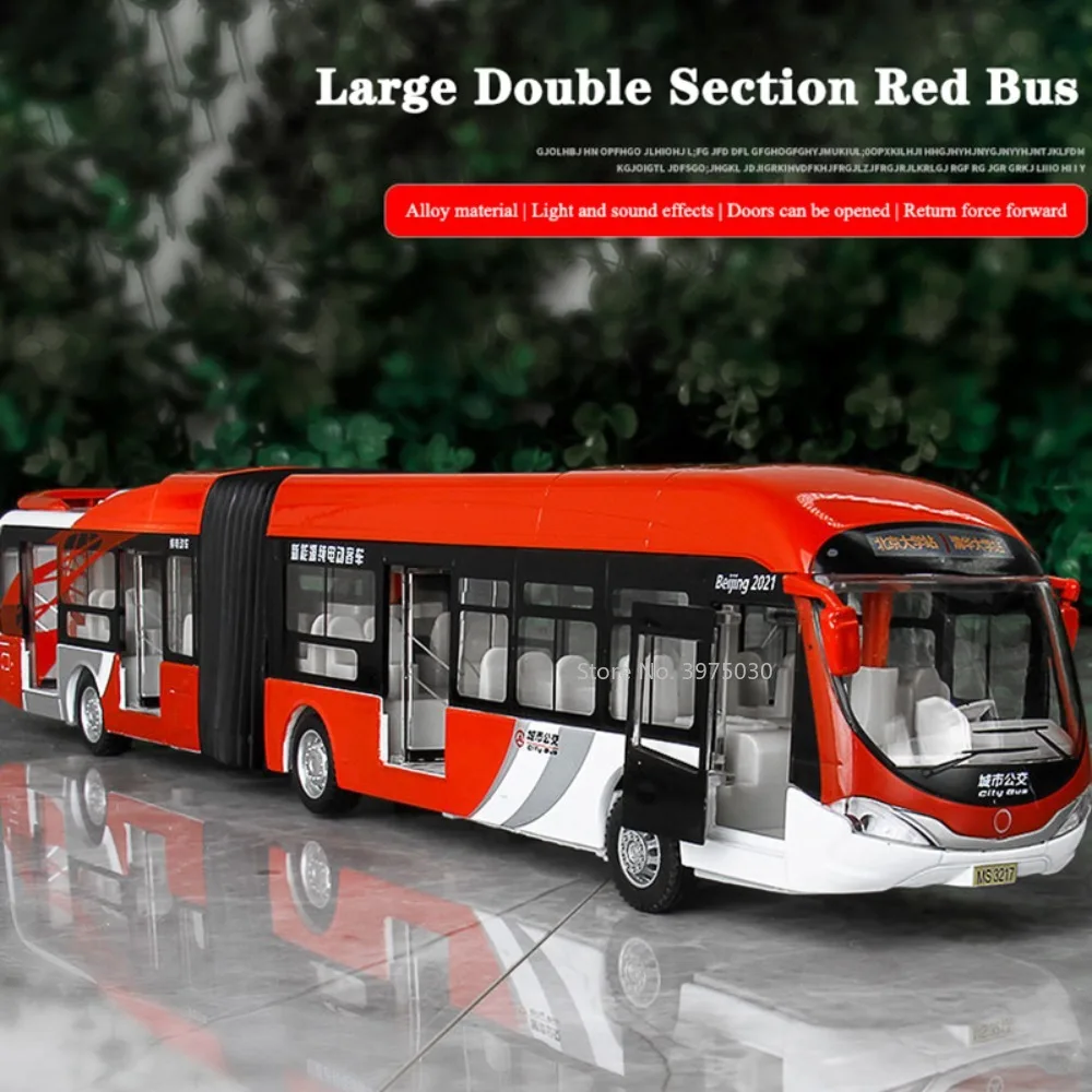 1-32-Alloy-Diecast-Bus-Model-Toys-Large-Double-Section-Articulated ...