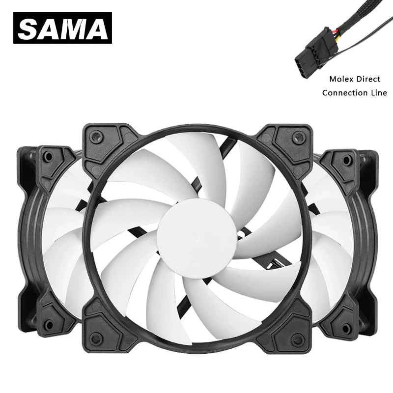 SAMA 50.2CFM 21dB 1200RMP PC Cooling Silent 120mm Computer Case Fans ...