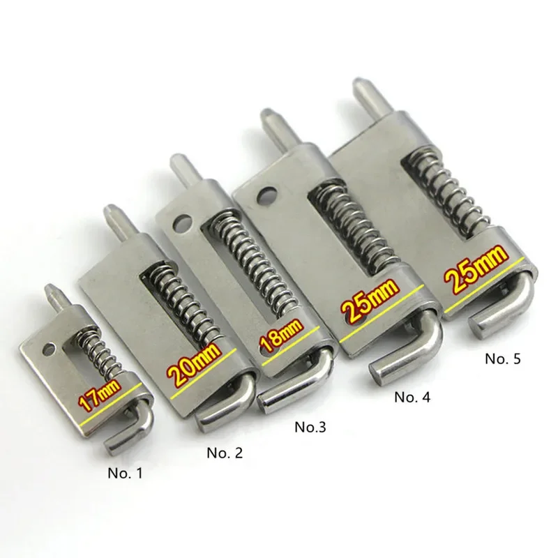 Stainless-steel-Spring-Loaded-Metal-Security-Barrel-Bolt-Latch-Silver ...
