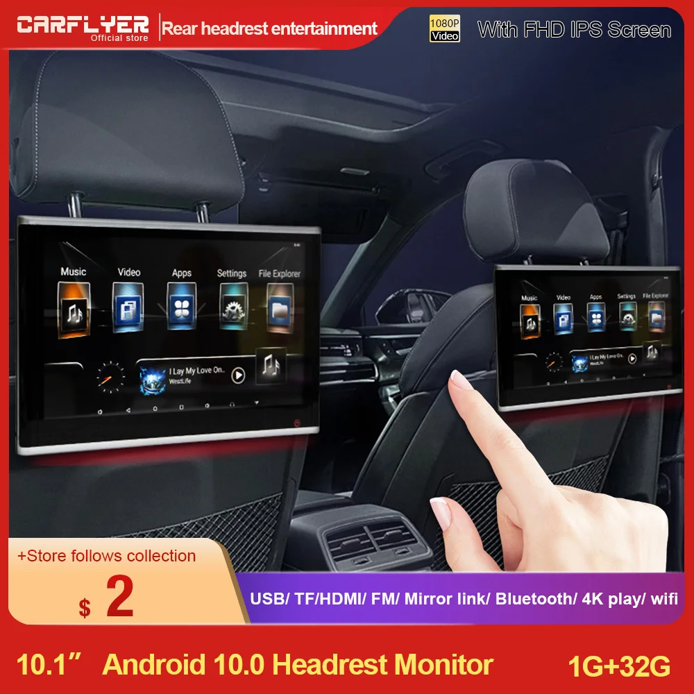 CARFLYER-11-6-Android-10-0-Headrest-Car-Monitors-1-32G-1080P-Support ...