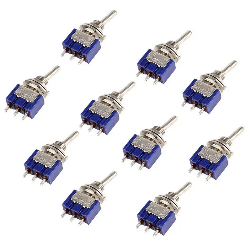 10PC-5PCS-Miniature-Toggle-Switch-Single-Pole-Double-Throw-SPDT-MTS102 ...