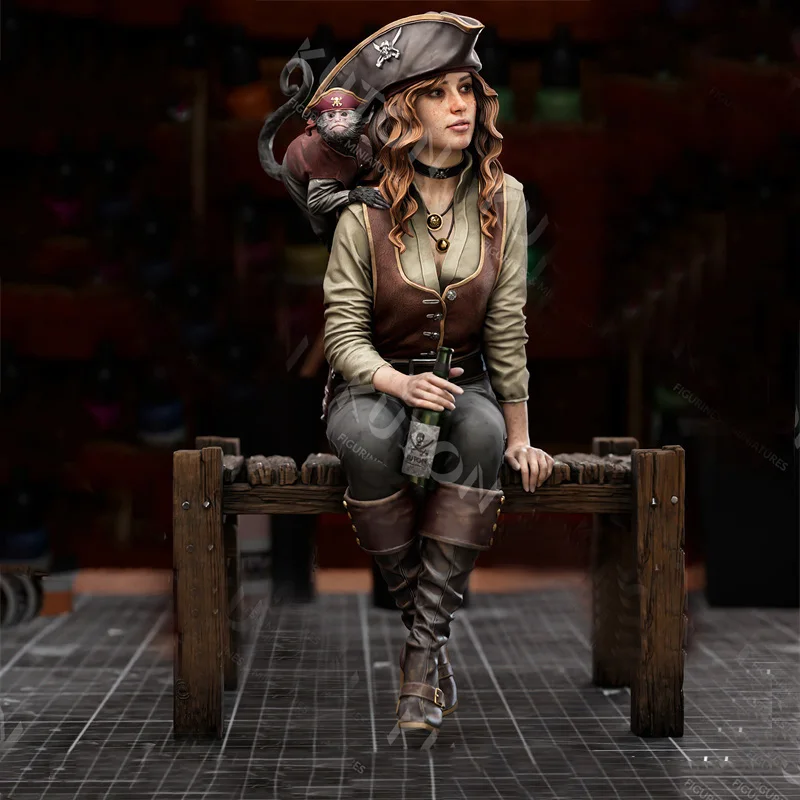 1-24-1-18-Resin-Model-Kit-Female-Pirate-Captain-Figure-Unpainted-No ...