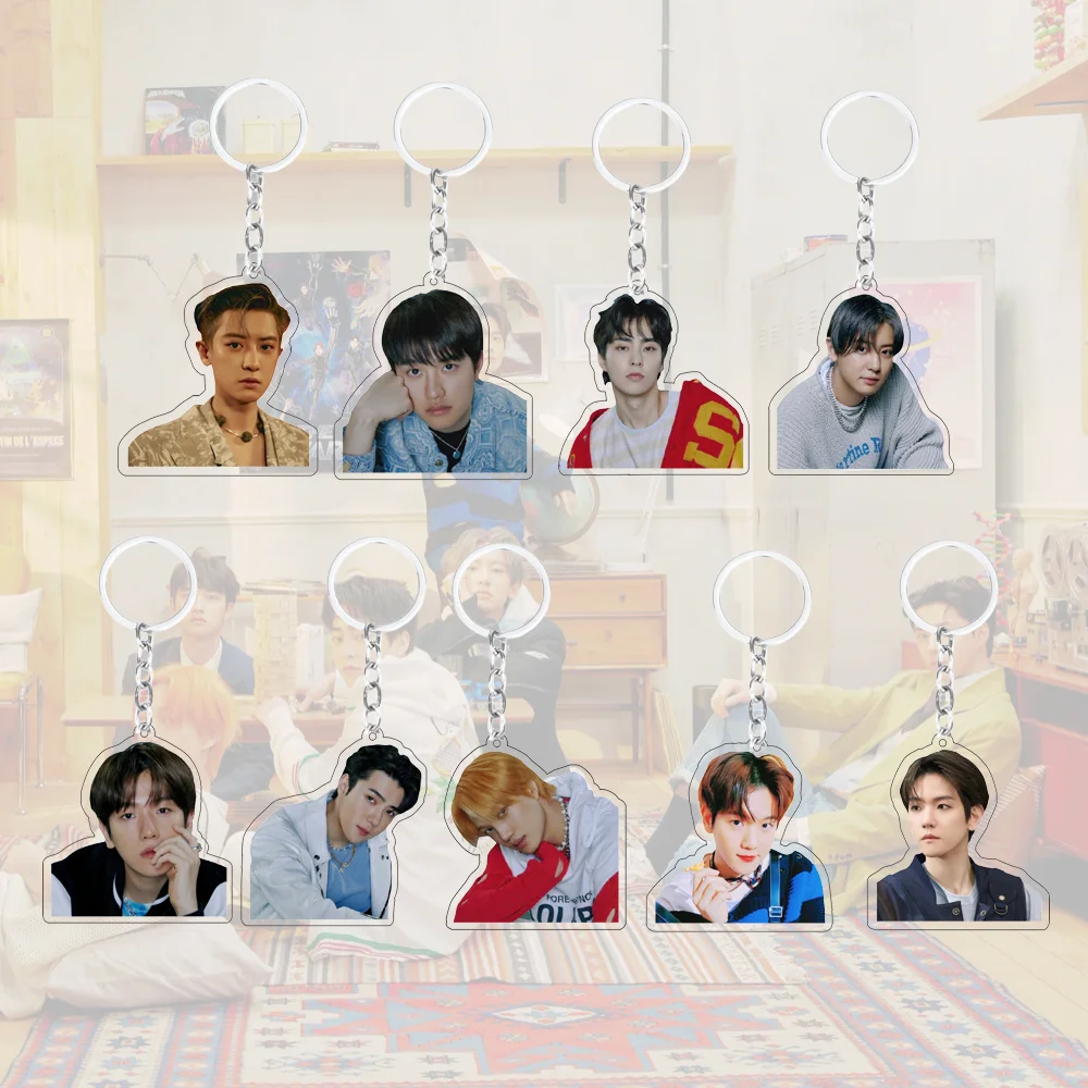 EXO Idol Photo Double-Sided Acrylic EXO-L Bag Charm Accessory Fan ...