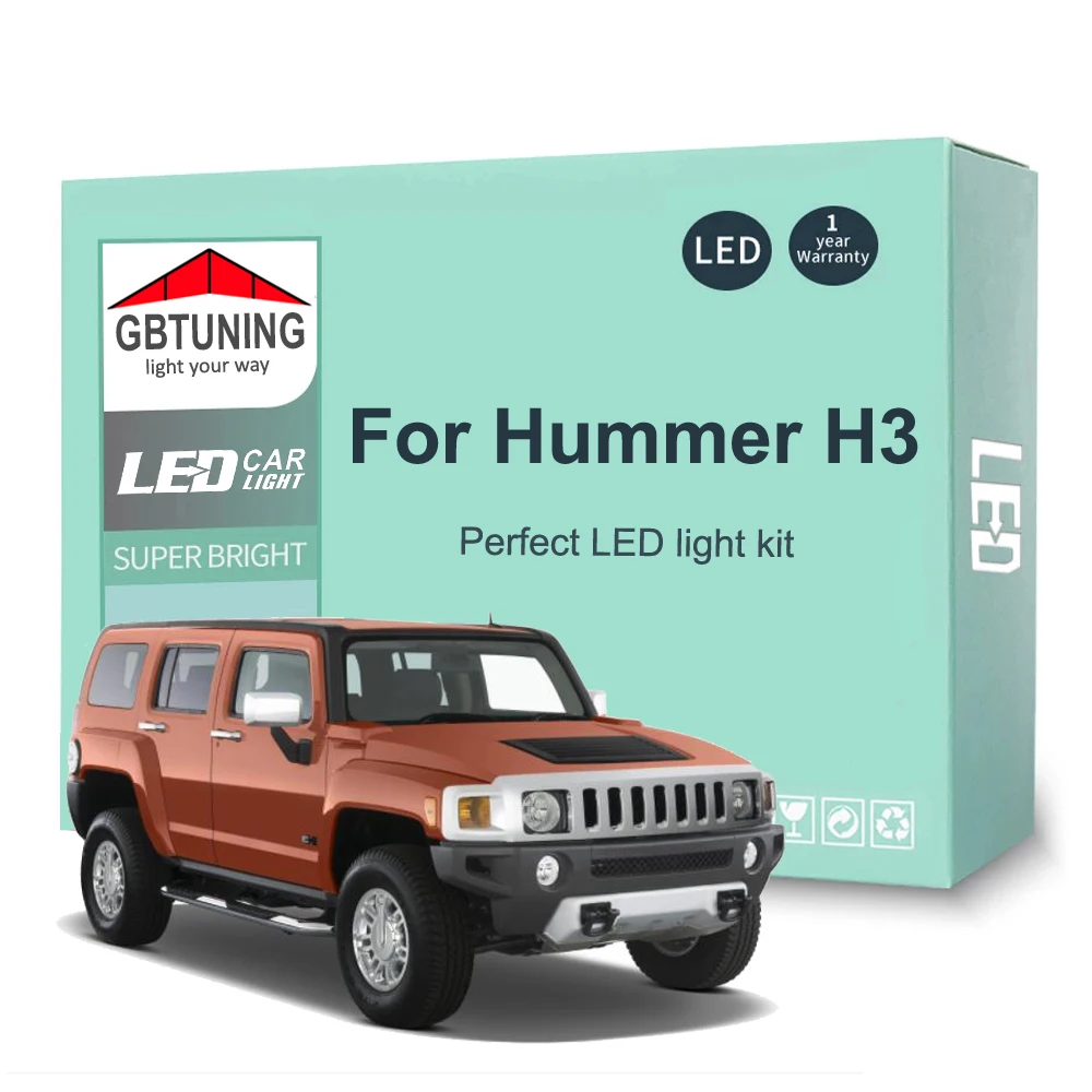 13Pcs LED Interior Light Bulb Kit For Hummer H3 2005 2006 2007 2008 ...