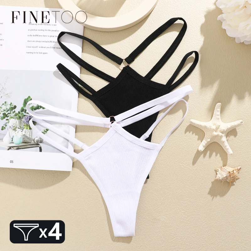 FINETOO-Strings-ray-s-taille-basse-pour-femmes-sous-v-tements-en-coton ...