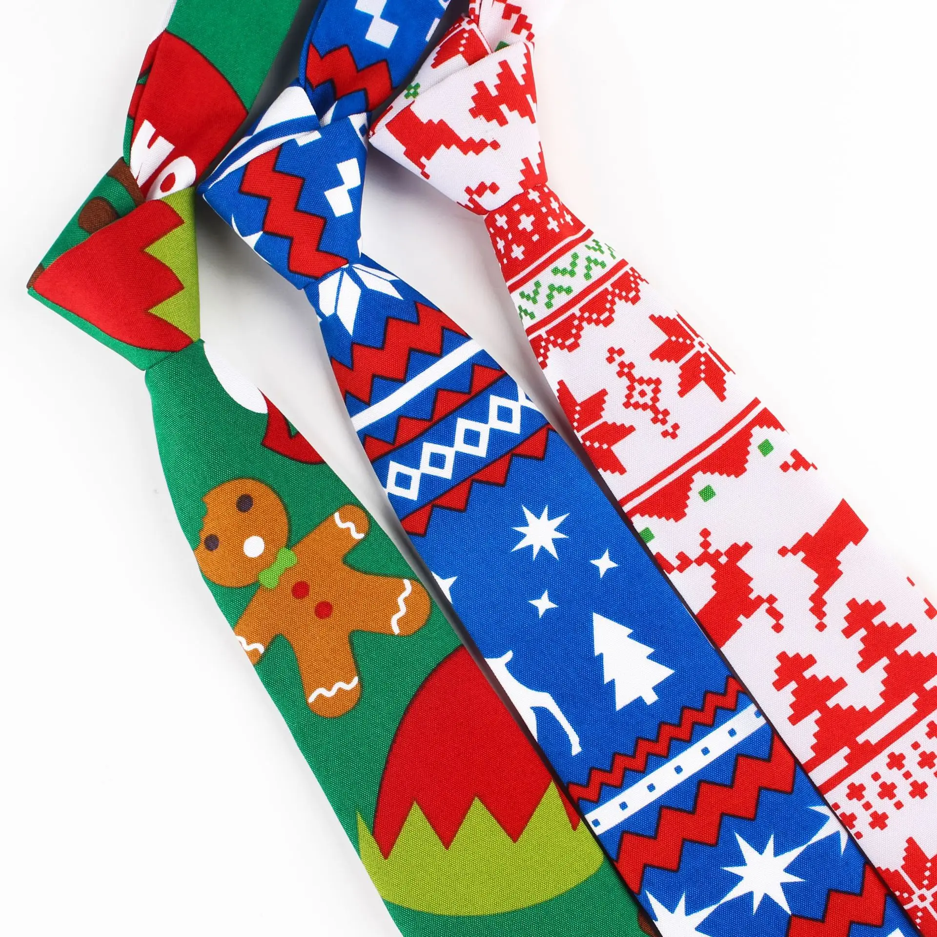 Luxury Mens Ties Blue Green Christmas Skinny Necktie For Man Women ...