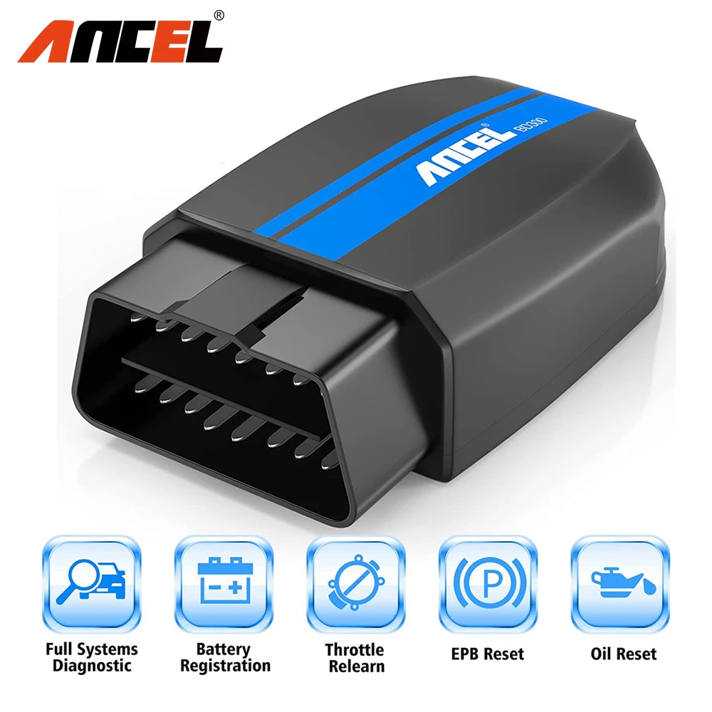 ANCEL BMW 미니 OBD1 OBD2 스캐너용 블루투스, ABS 에어백 전송 TPMS 오류 코드, 자동차 배터리 등록, 읽기 ...