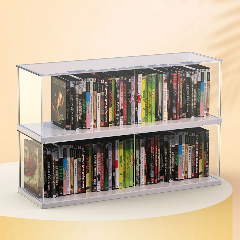 Stackable-Acrylic-Video-Game-DVD-Storage-Organizer-Dust-Protect-CD ...