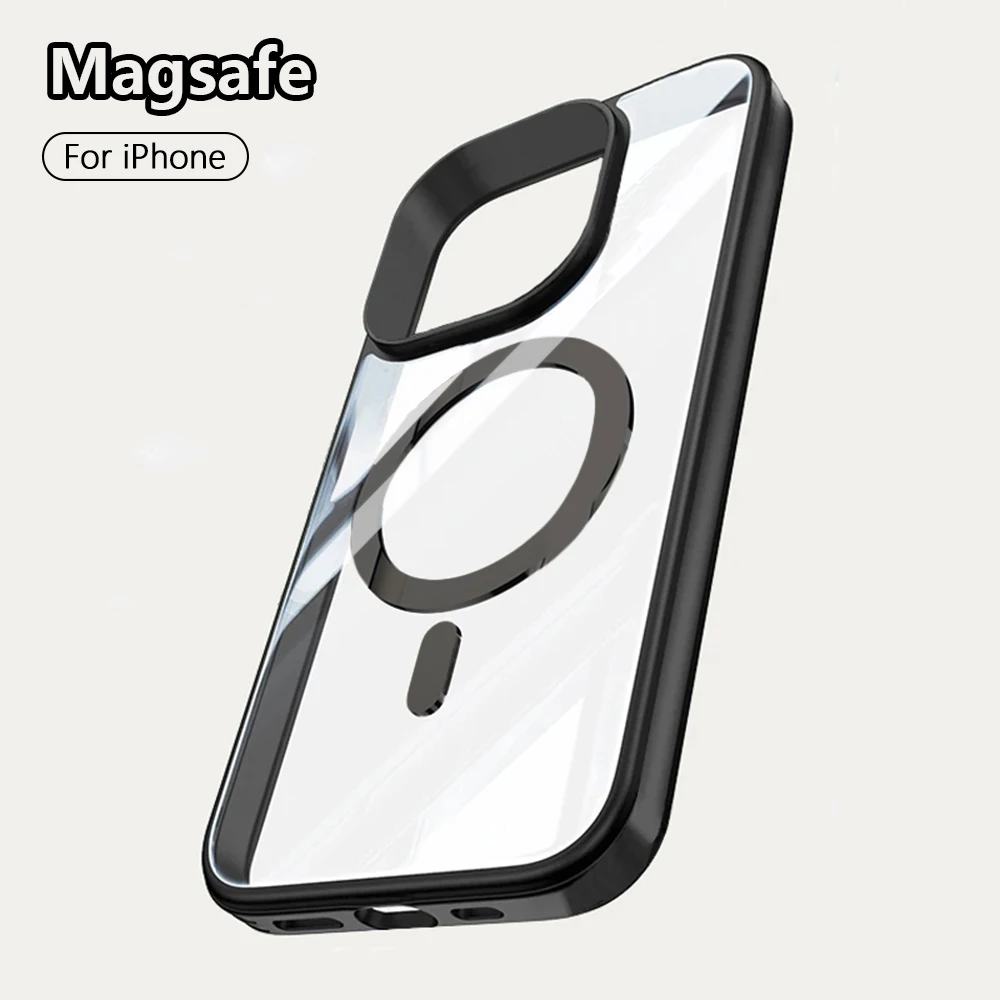 Funda-Transparente-Case-Para-Magsafe-Iphone-14-15-Plus-11-12-13-Pro-Max ...