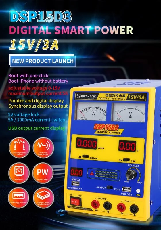 Mechanic DSP15D3 Digital Smart DC Power Supply - Acil Shop