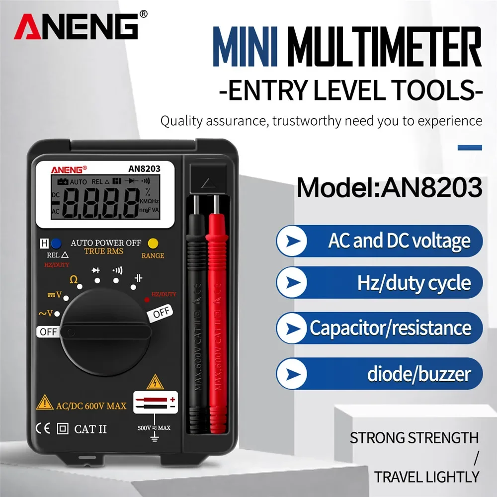 ANENG-AN8203-Mini-Professional-Digital-Multimeter-4000-Counts-True-RMS ...