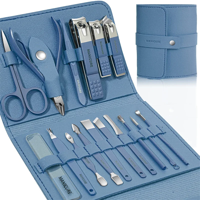 Manicure-Set-16-In-1-Full-Function-Kit-Professional-Stainless-Steel ...
