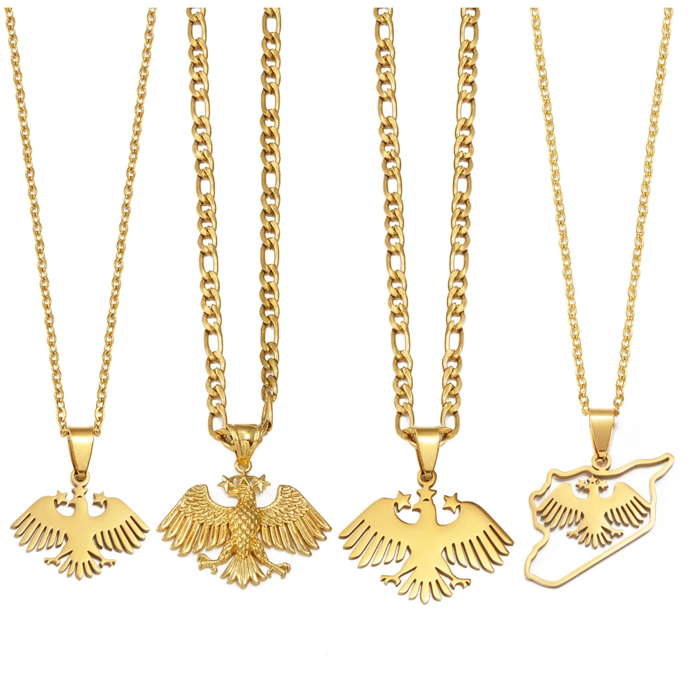 Syria Flag Pendant Neckalces for Women Men,The New Syrian Eagle Jewelry ...