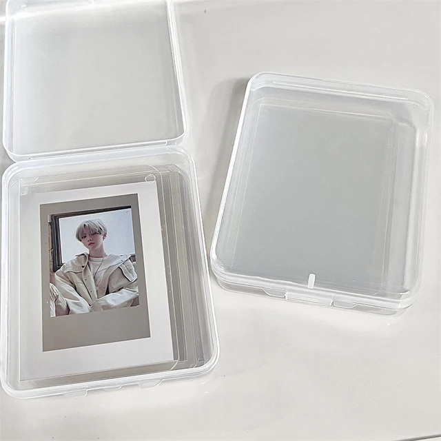 INS Transparent Plastic Storage Box Photocards Small Card Storage Box ...