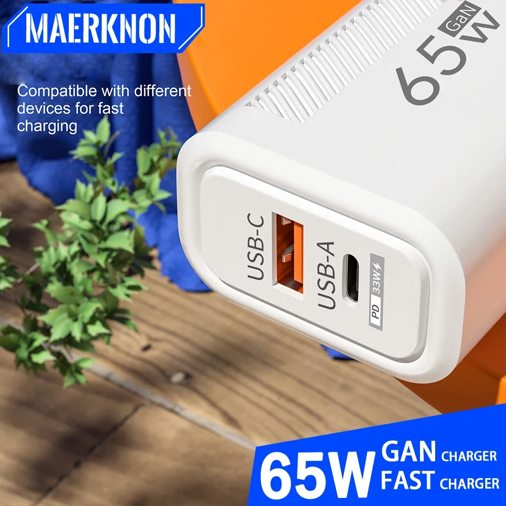 PD-65W-GaN-USB-Charger-Fast-Charging-High-Speed-Type-C-Charger-Quick ...