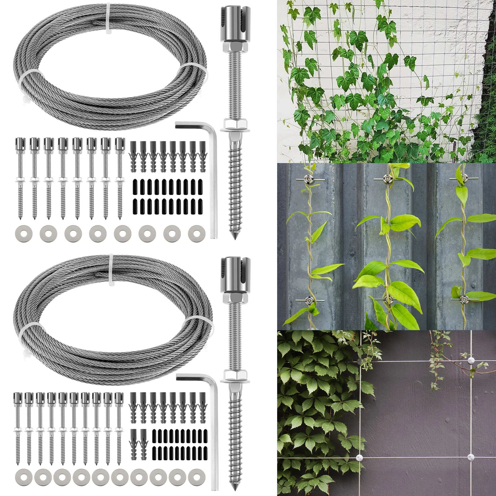 Wire-Trellis-Kit-Steel-Wall-Trellis-Climbing-Plant-Trellis-Cross-Head ...