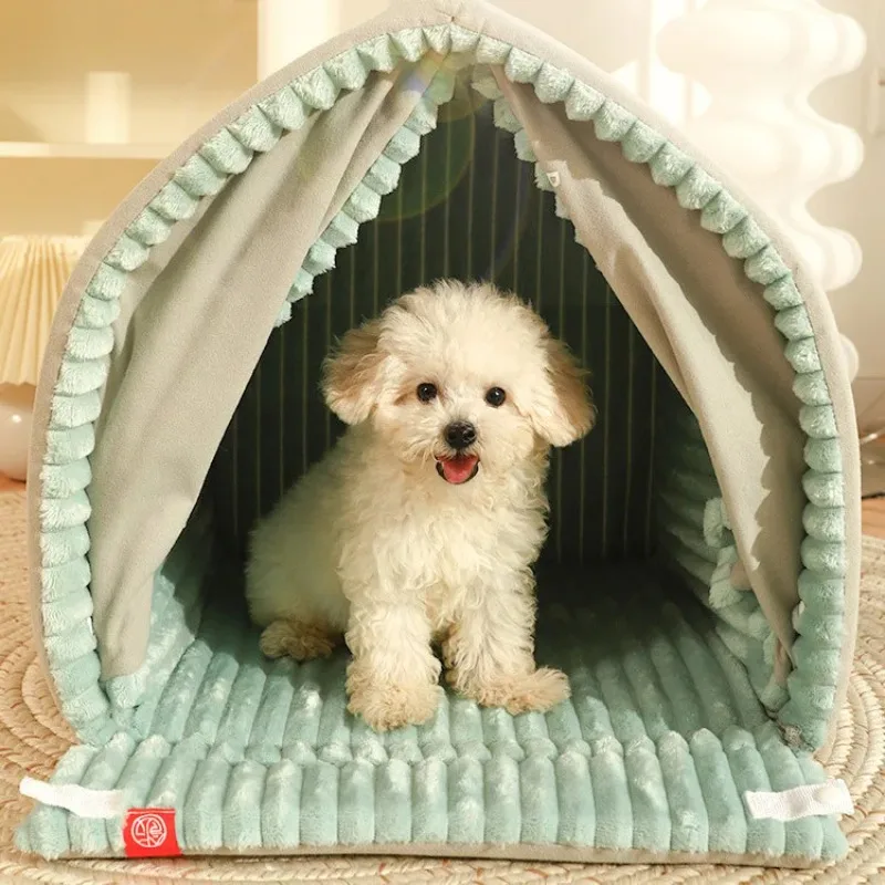 Winter-Dog-House-Home-Living-Room-Beds-Furnitures-Pet-Cats-Dogs-Warm ...