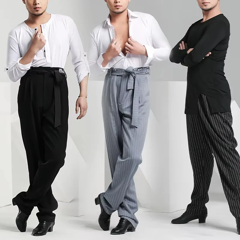 New Latin Dance Performance Pants For Men Samba Chacha Tango Dress ...
