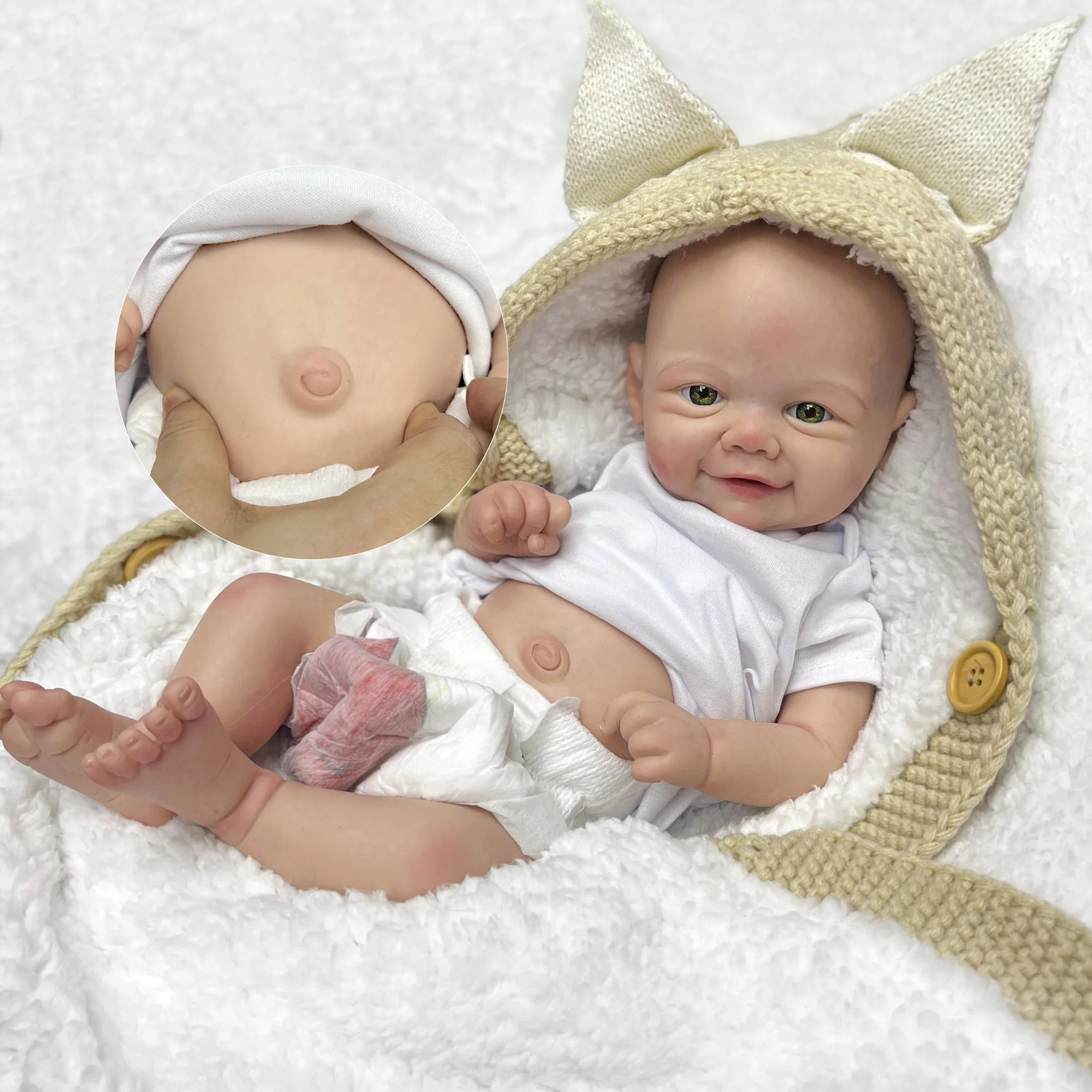 Painted-Unpainted-42CM-Girl-Vivienne-Full-Body-Soft-Solid-Silicone ...