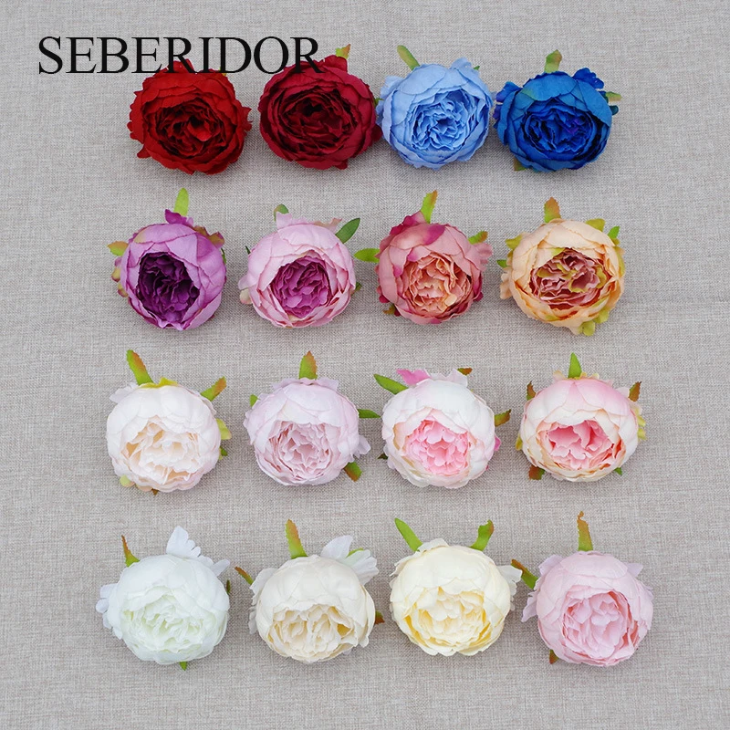 5PCS-Artificial-Flower-9cm-Peony-Silk-Flower-Head-For-Wedding-Party ...