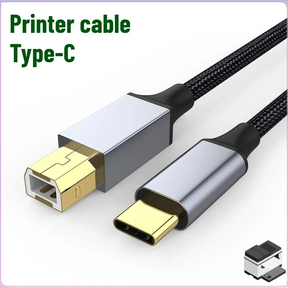 Type-c To USB Square Mouth Mobile Phone Printing Cable Suitable For HP ...
