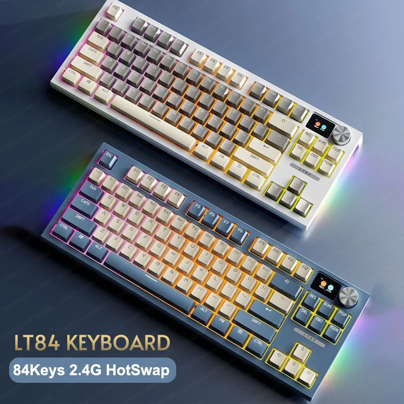 Langtu LT84 Mechanical Keyboard 84 Keys Full Non-impact RGB Backlit ...
