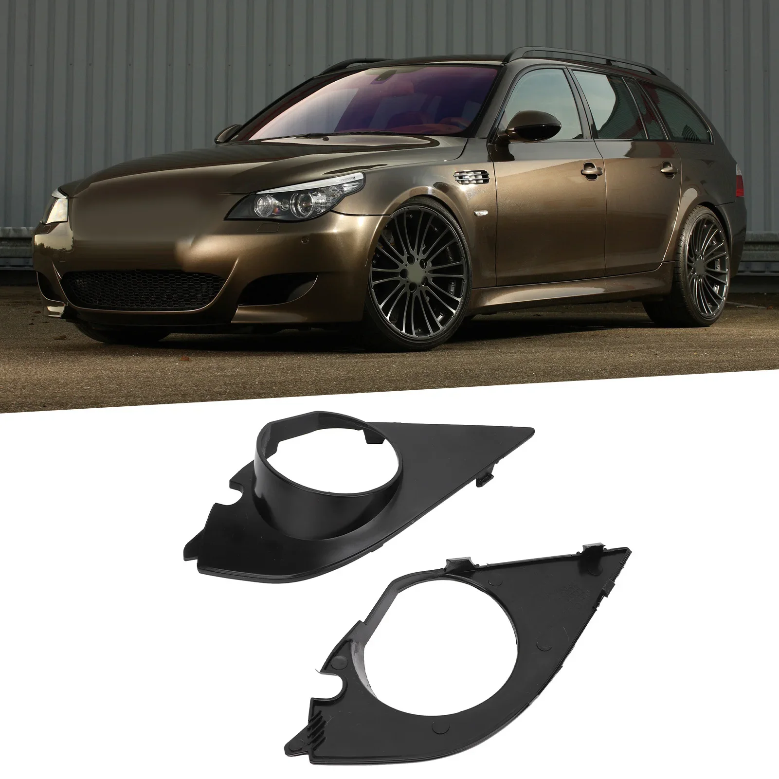 1 Pair of Fog Lamp Grille Cover, Front Bumper Fog Light Grille Trim ...