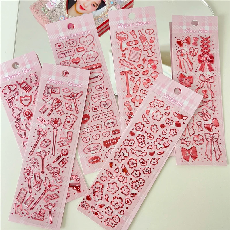 Korean Ins Cute Magic Wand Love Dialog Decoration Sticker For Diary ...