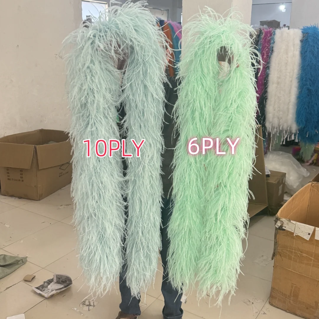 Customized-Blue-Mint-Green-Ostrich-Feathers-Trim-Boa-1-to-12Ply-Thicker ...