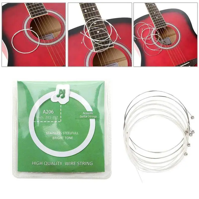 Strings Acoustic Guitar | 1 Set Acoustic Guitar String | Acoustic Folk ...