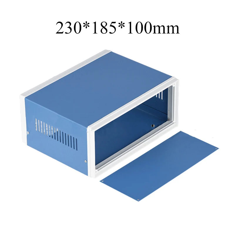 Waterproof-Metal-Project-Box-For-Electronics-Blue-Instrument-Case ...