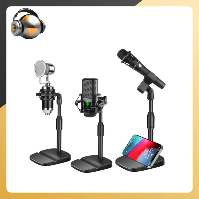 Lightweight-Microphone-Stand-Desktop-Tripod-Portable-Table-Support-Clip ...