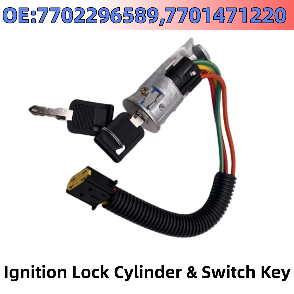 7701471220 6601551102 Ignition Lock Cylinder & Switch Key For Renault ...