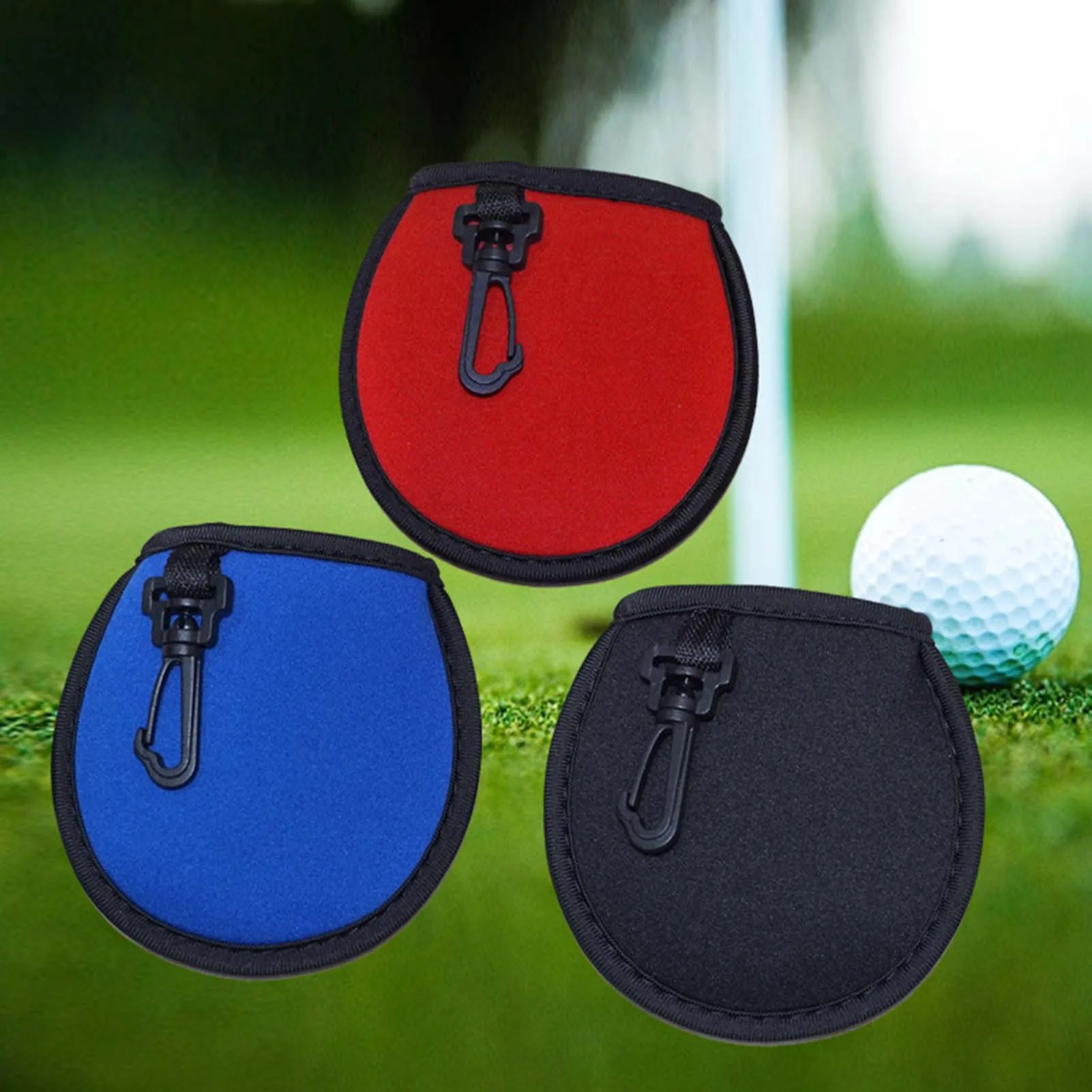 Golf Ball Pocket with Clip Soft Lightweight Golf Ball Cleaner Pouch for ...