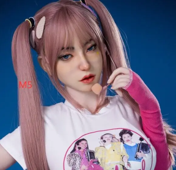 AILIJIA Platinum Silicone Sex Doll Head Planted Hair Lifelike 3D Sex Toy Realistic Love Doll ...