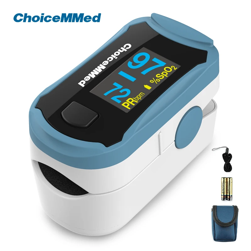 ChoiceMMed-Dual-Color-OLED-Finger-Pulse-Oximeter-Fingertips-SpO2 ...