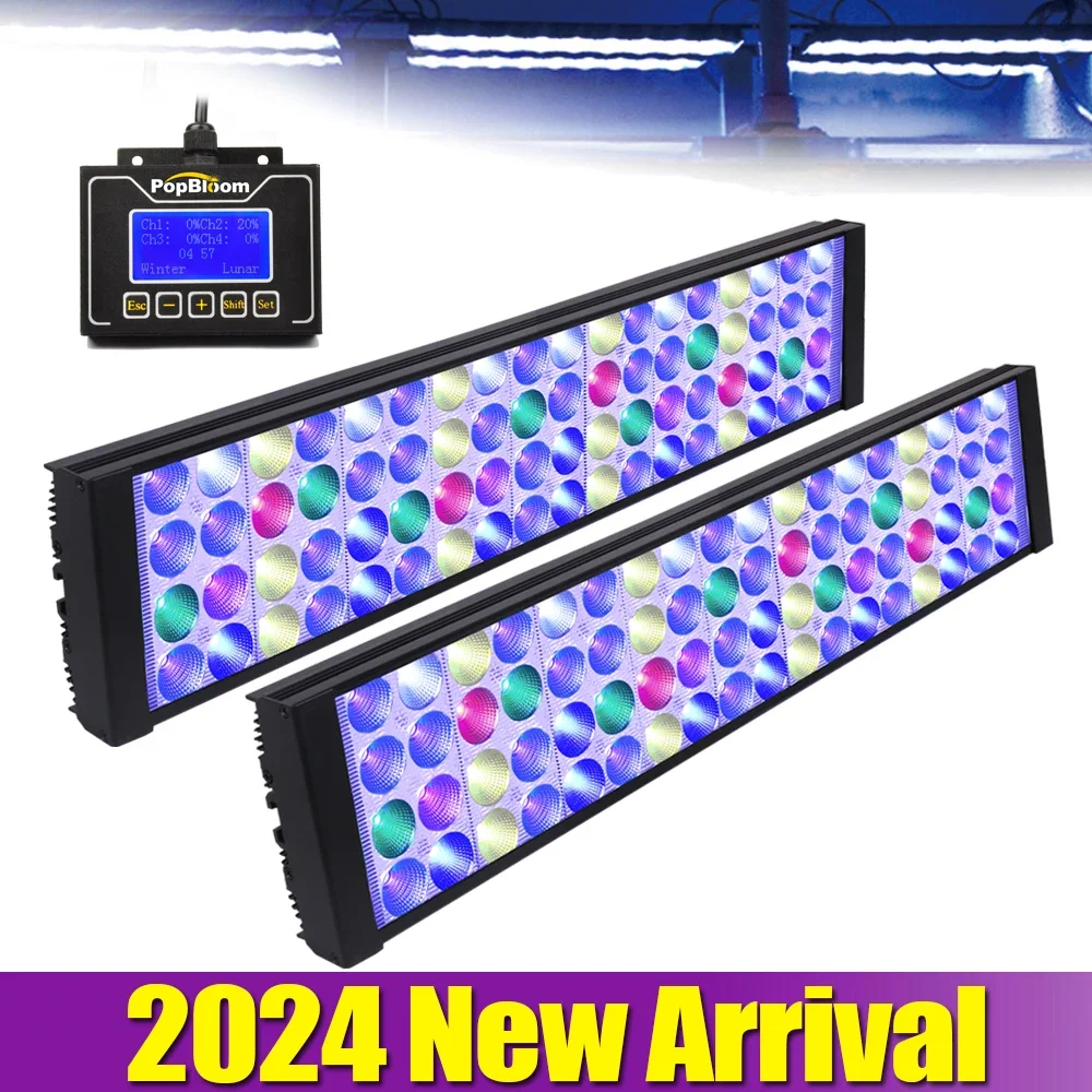 2PCS-PopBloom-Marine-Aquarium-Light-Full-Spectrum-Aquarium-Lamp-For-48 ...