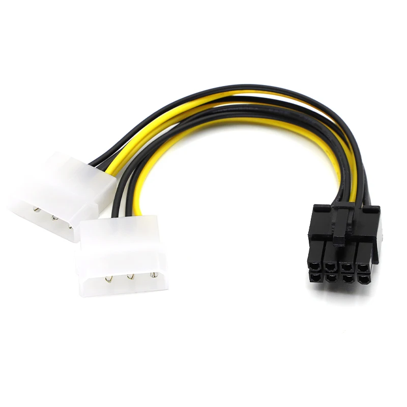 1pcs 8Pin Male To Dual 4Pin Male Video Card Power Cord 8 Pin PCI ...