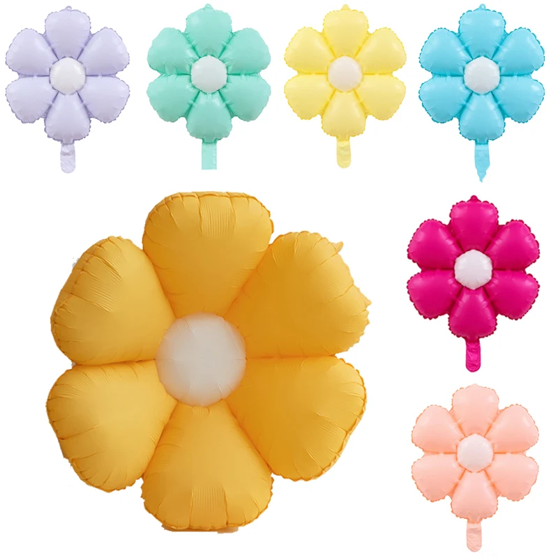 White-Pink-Yellow-Daisy-Flower-Balloons-Multi-Size-Colorful-Daisy-Foil ...