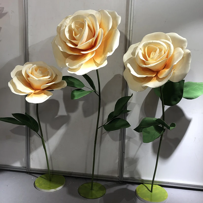 3Pcs-Set-Large-EVA-Foam-Paper-Art-Rose-Flower-Wedding-Road-Lead-Flower ...