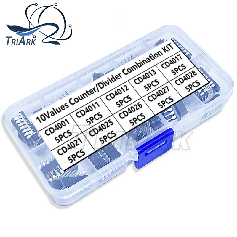 KIT-de-combinaci-n-de-contador-divisor-de-circuito-integrado-50-piezas ...